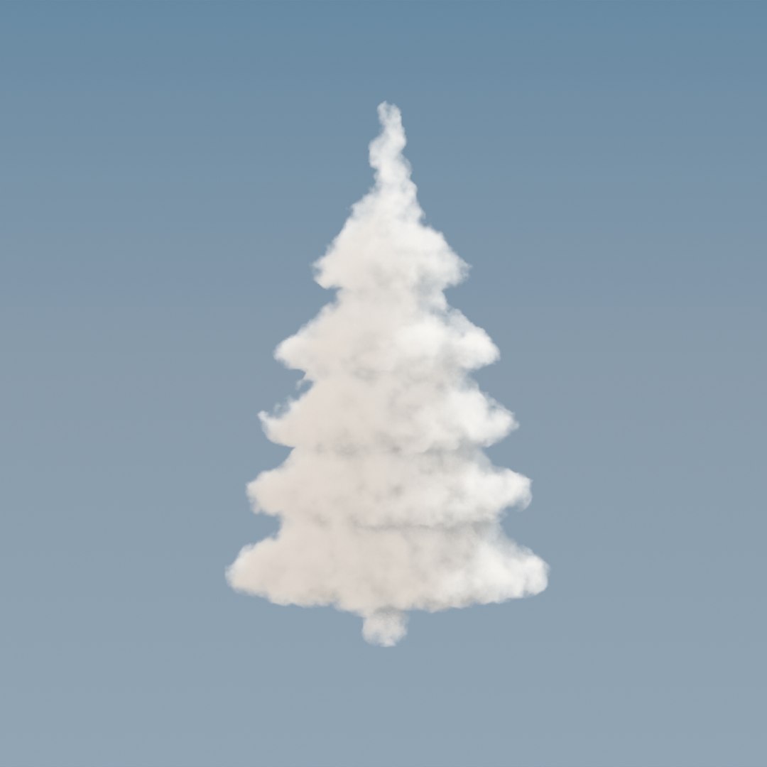 3D christmas tree cloud - - TurboSquid 1507988