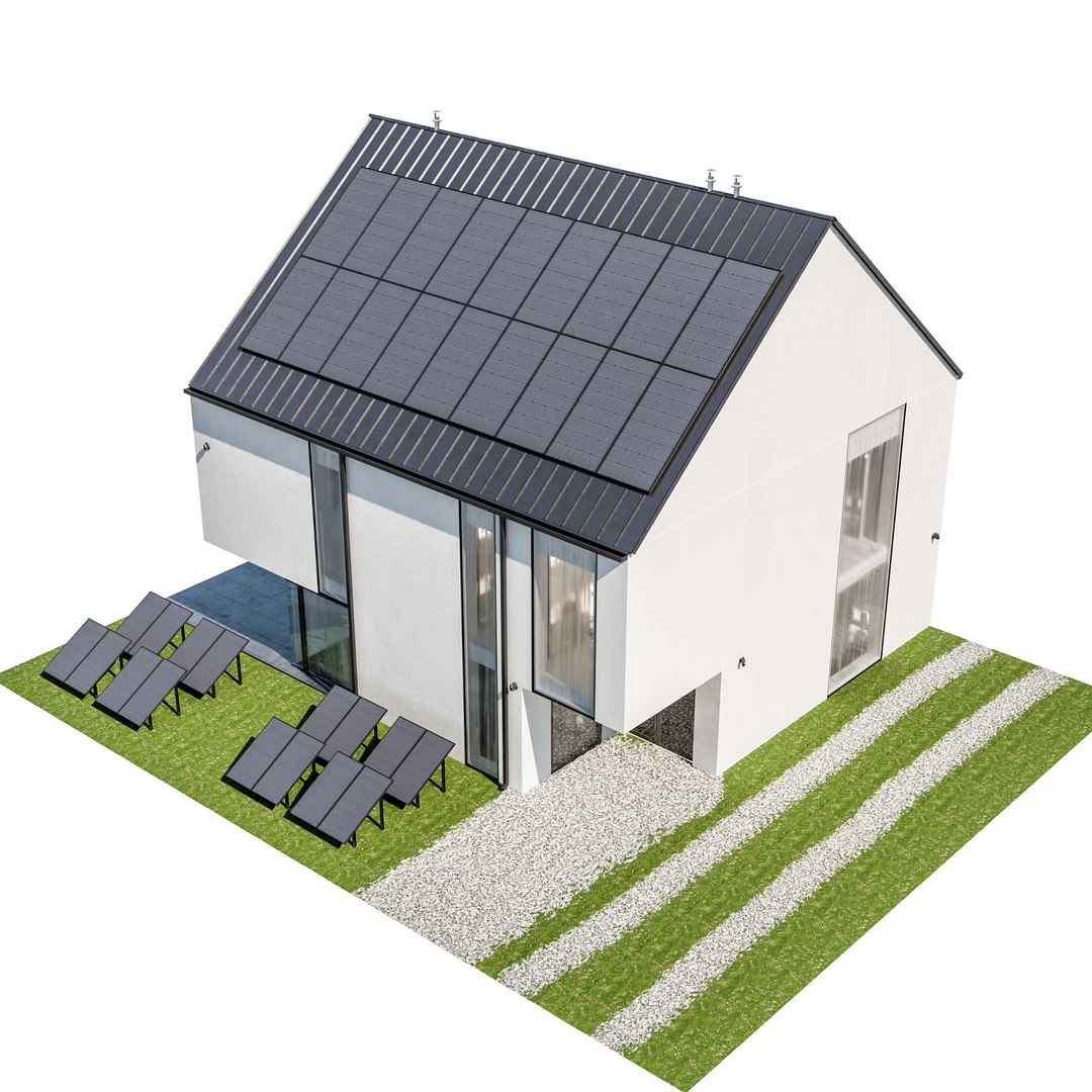 3D Modern House 26 At Night Model - TurboSquid 1903457