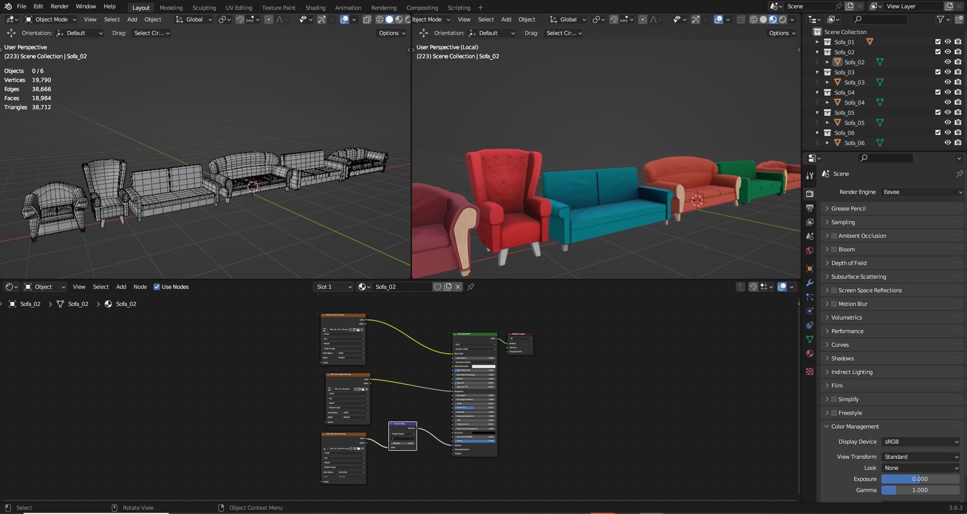 3D Cartoon Sofa Model Model - TurboSquid 2128672