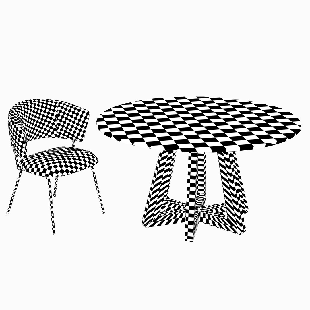 Coco Dining Table Chair 3D Model - TurboSquid 1476742