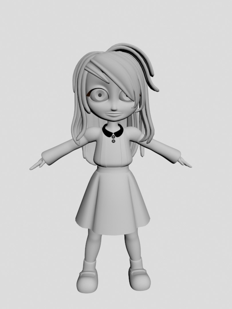 School Girl 3d Fbx