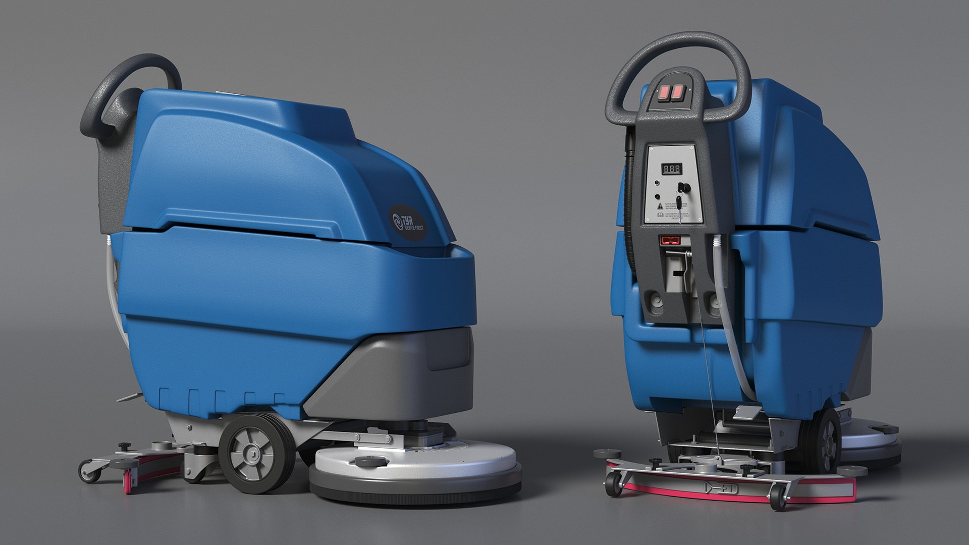3D Automatic Floor Cleaning Machine Blue Model - TurboSquid 2223896