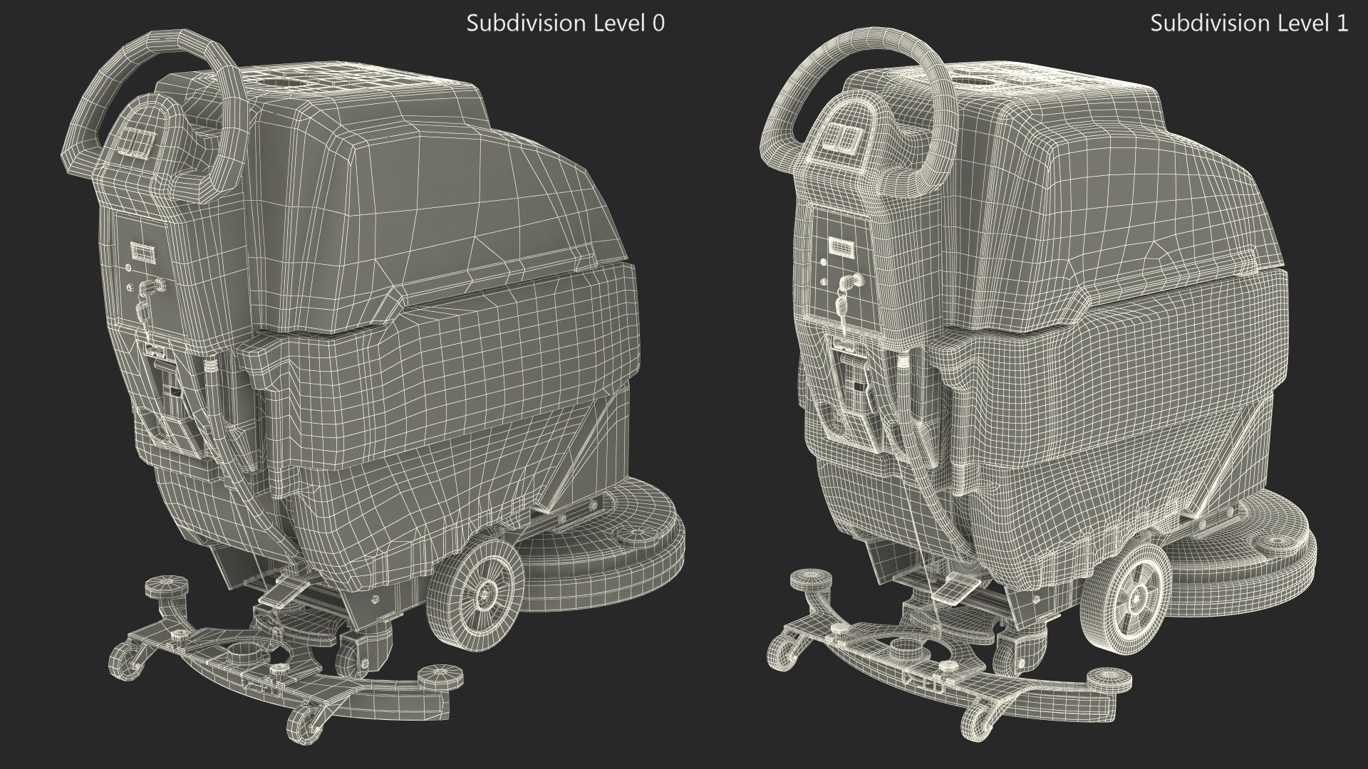 3D Automatic Floor Cleaning Machine Blue Model - TurboSquid 2223896