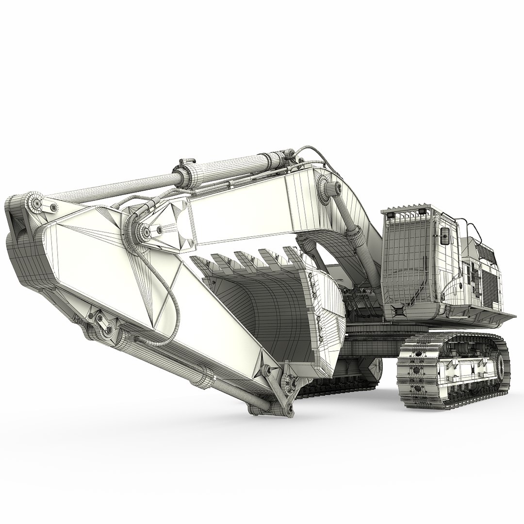 excavator 365cl 3d obj