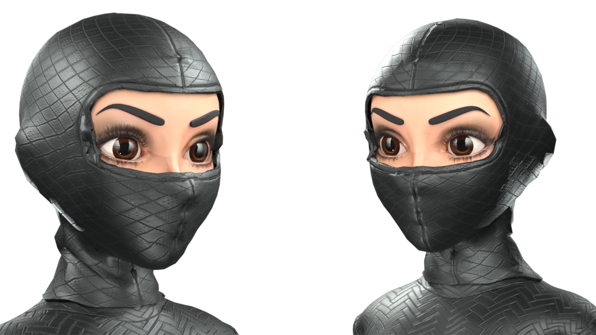 3D Cartoon Rigged Bad Girl Thief Character 3D Model - TurboSquid 2236945