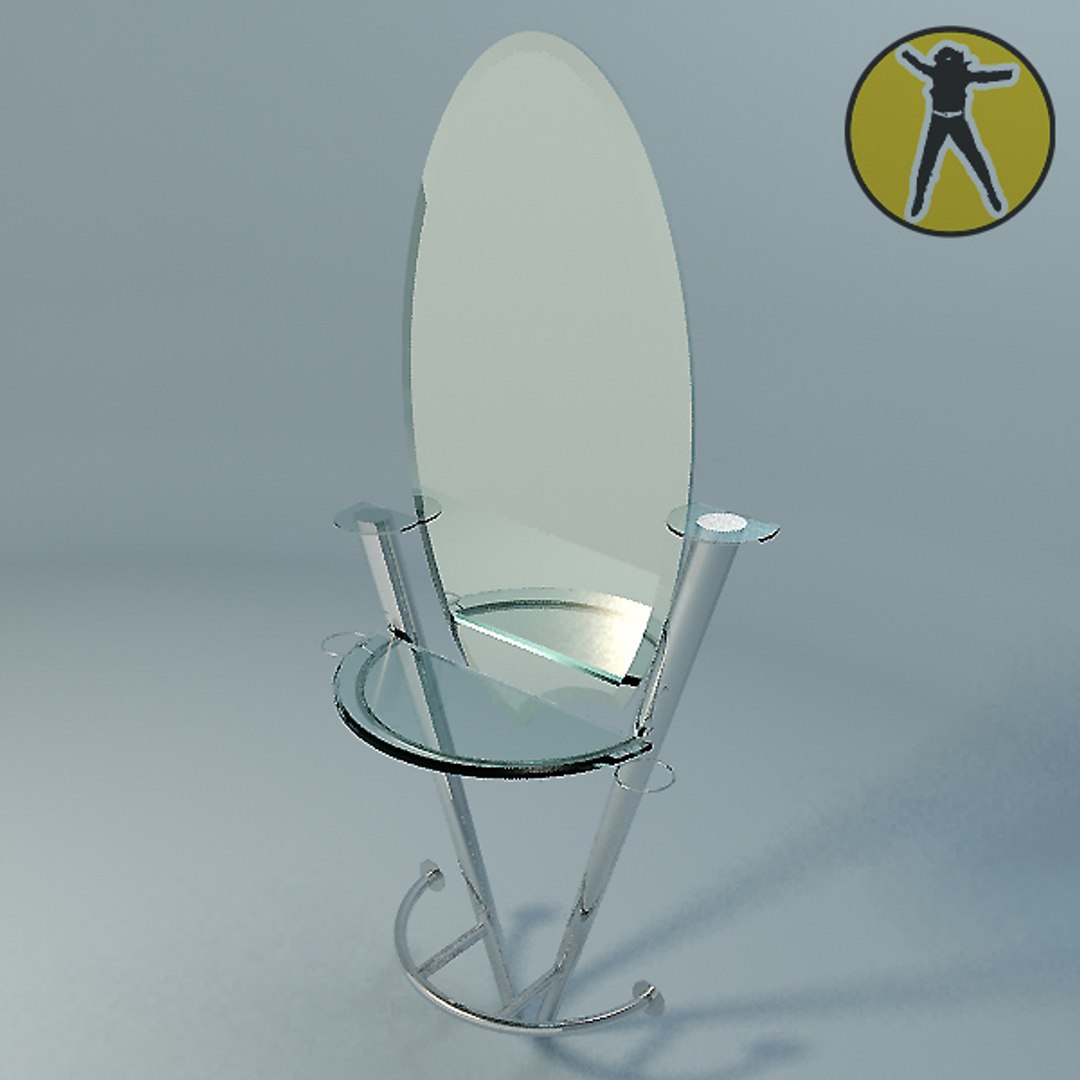 glass mirror table 3d model