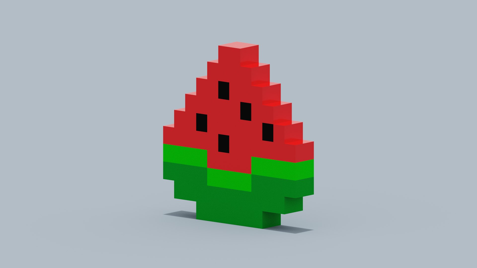 Voxel Watermelon Model - TurboSquid 1928080