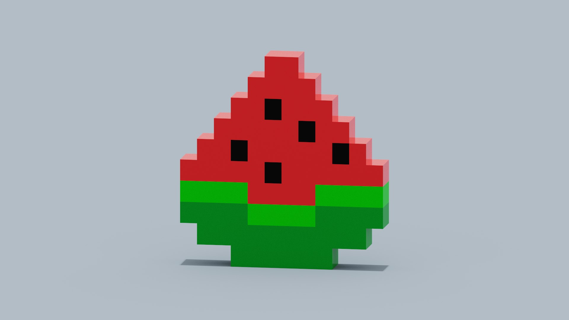 Voxel Watermelon Model - TurboSquid 1928080