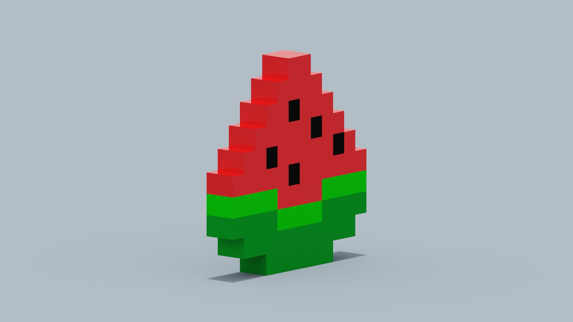 Voxel Watermelon Model - TurboSquid 1928080