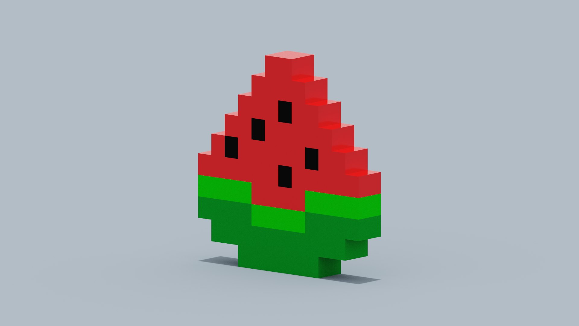 Voxel Watermelon Model - TurboSquid 1928080