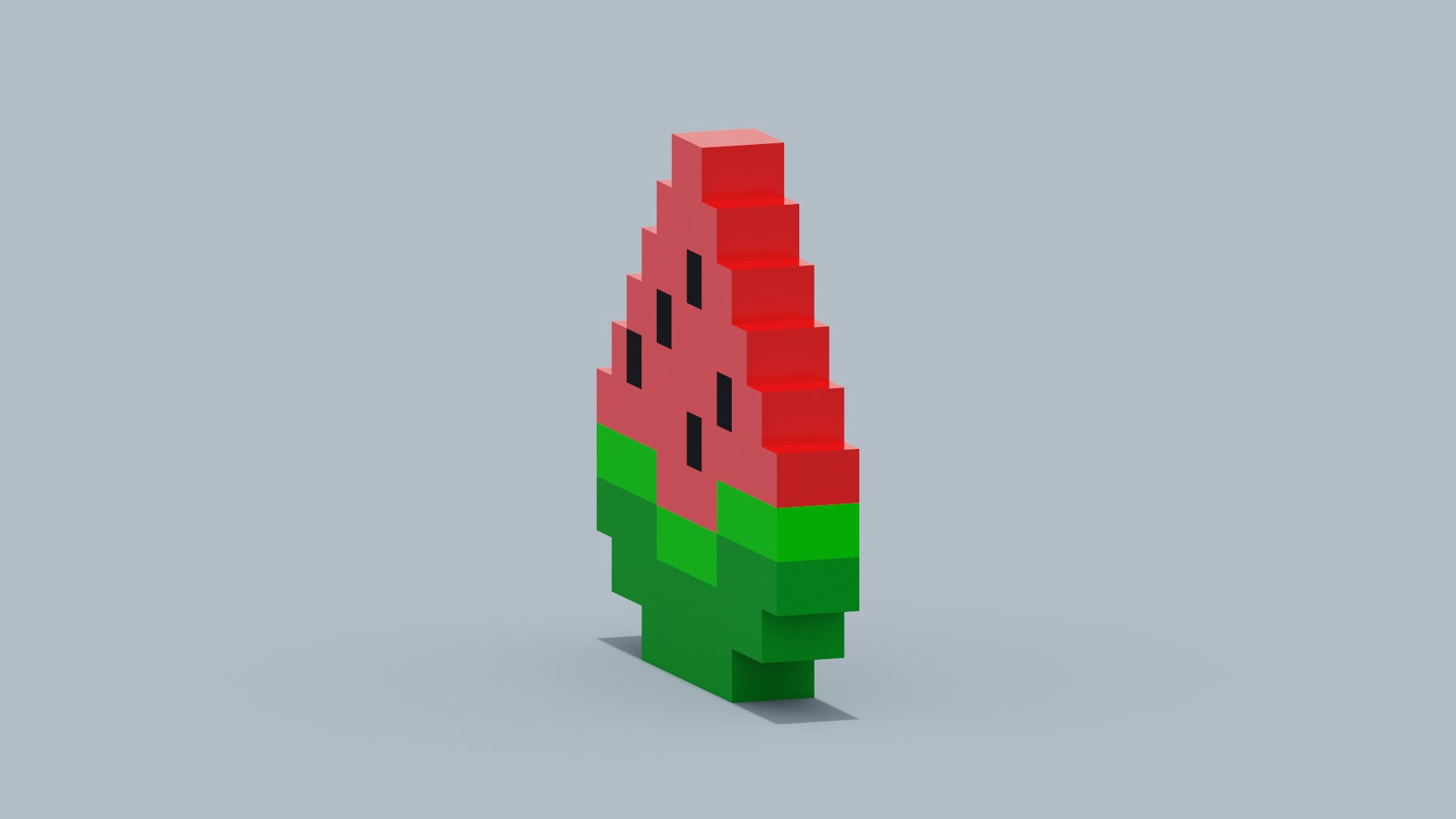 Voxel Watermelon Model - TurboSquid 1928080