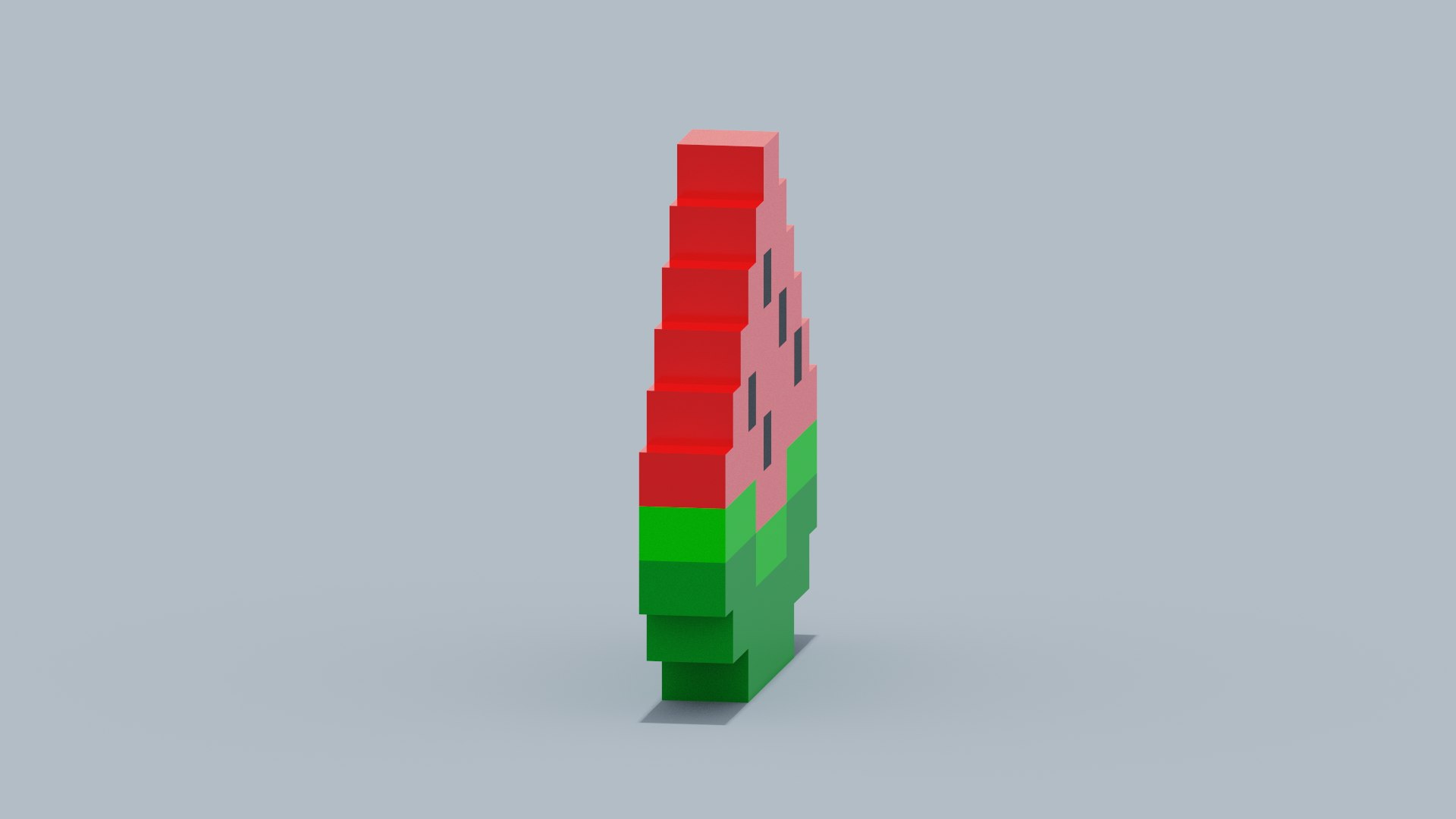 Voxel Watermelon Model - TurboSquid 1928080