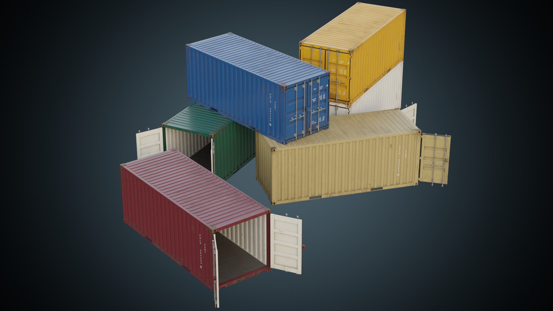 Cargo Container 6B Model - TurboSquid 2313264