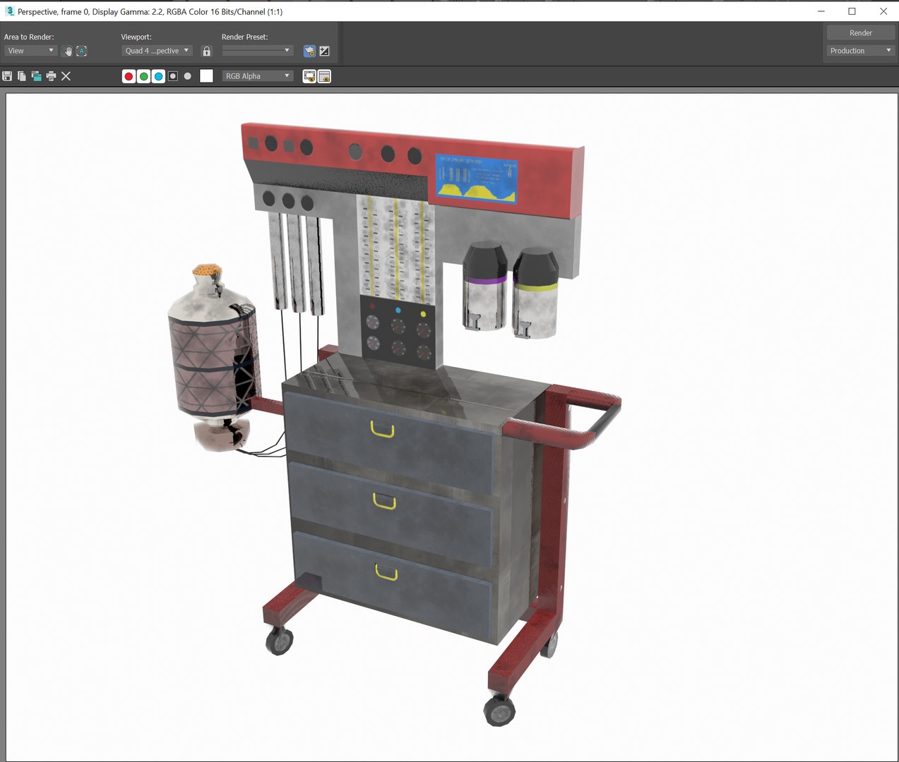 3D Anesthesia Machine Model - TurboSquid 2077323