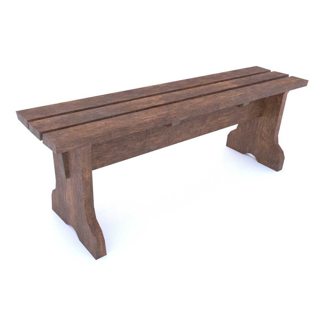 Wood Bench Wooden 3D - TurboSquid 1225368