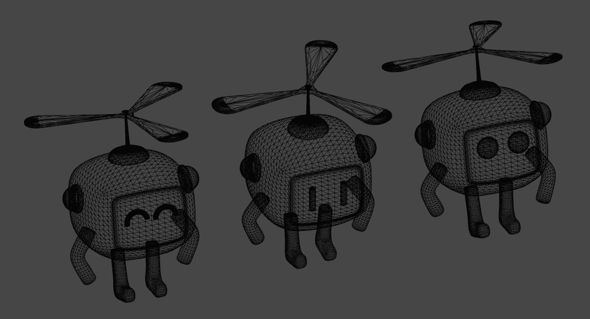 3D lovely cartoon flying robot model - TurboSquid 1590680