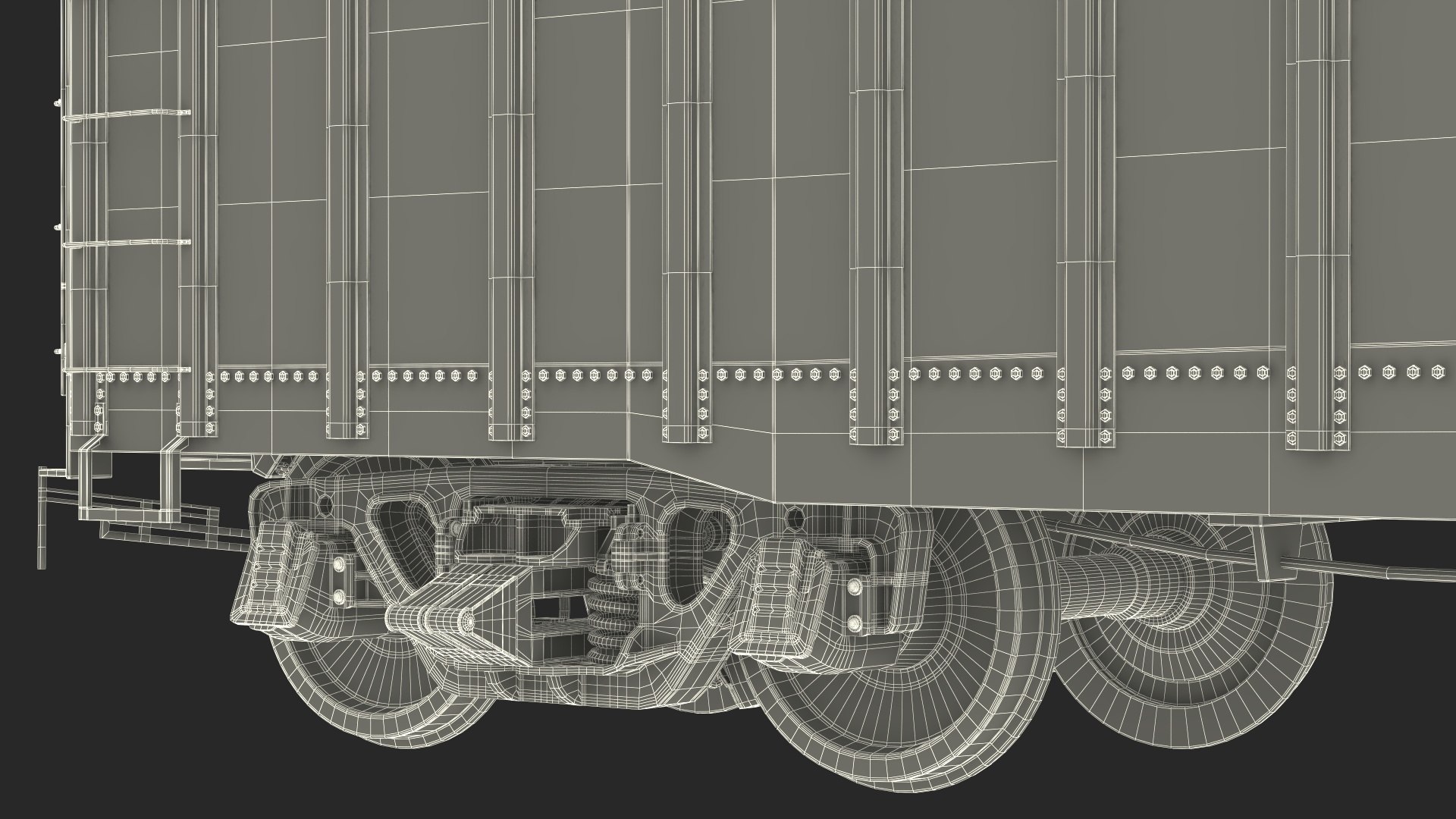 Classic Steel Boxcar Cushioned Frame 3D - TurboSquid 2414800
