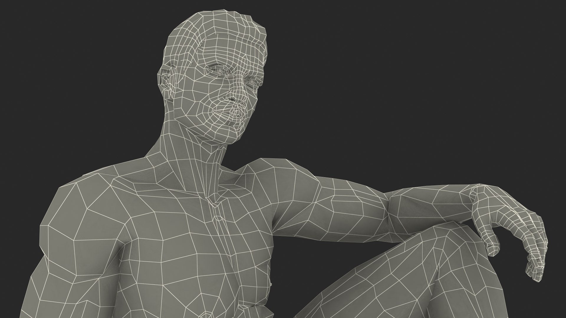 Fit man sitting pose 3D model - TurboSquid 1518227