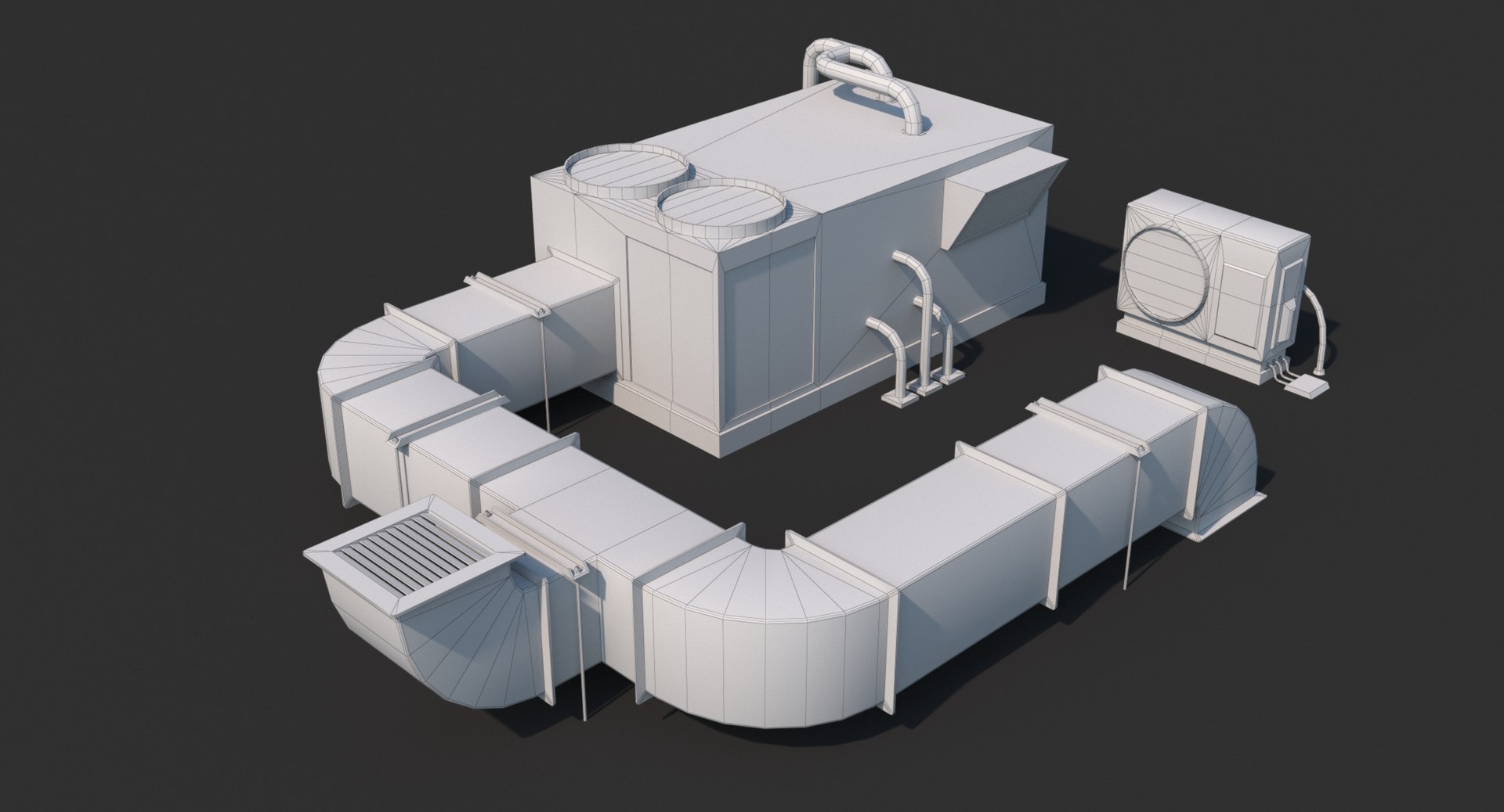 3D Model Pbr Rooftop Unit - TurboSquid 1420445