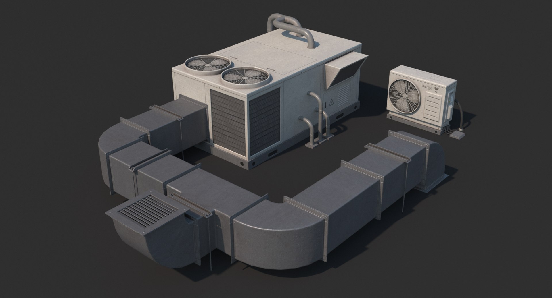 3D Model Pbr Rooftop Unit - TurboSquid 1420445