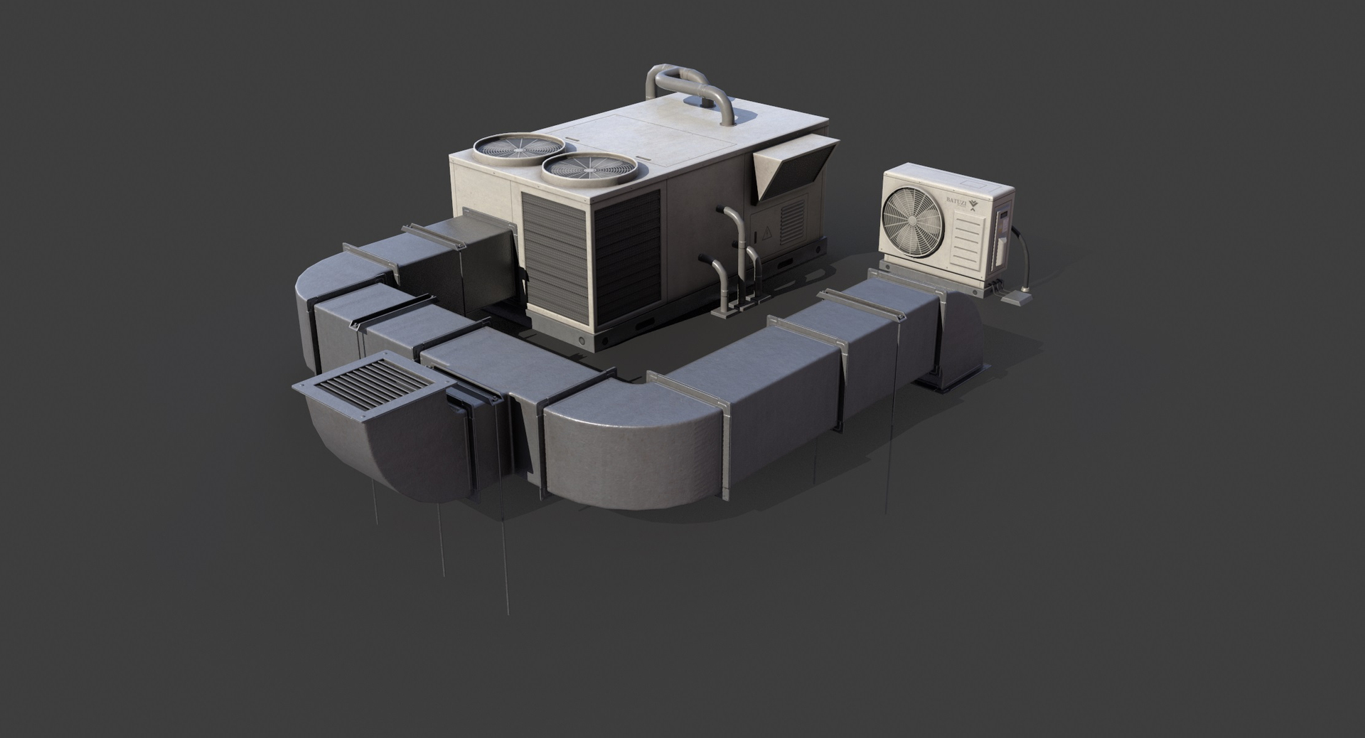 3D Model Pbr Rooftop Unit - TurboSquid 1420445