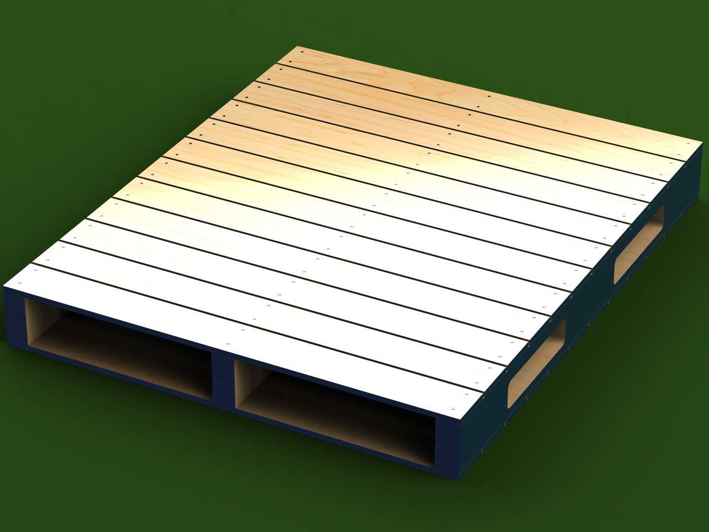 Wood Block Pallet 48 x 40 in 3D model - TurboSquid 2161994