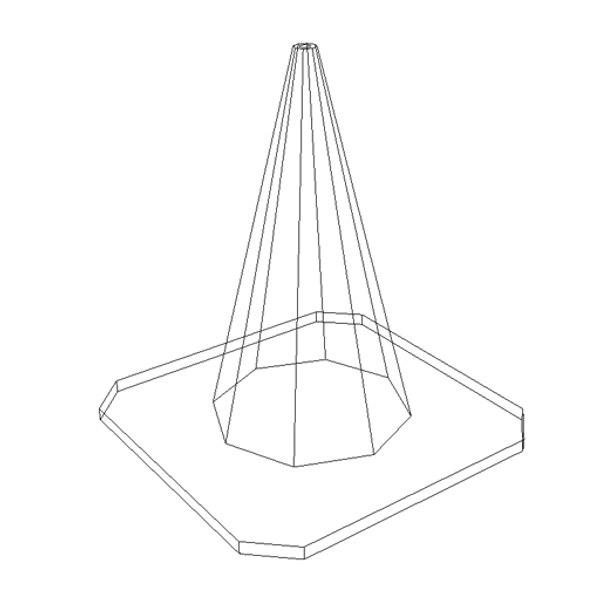 3d traffic cone