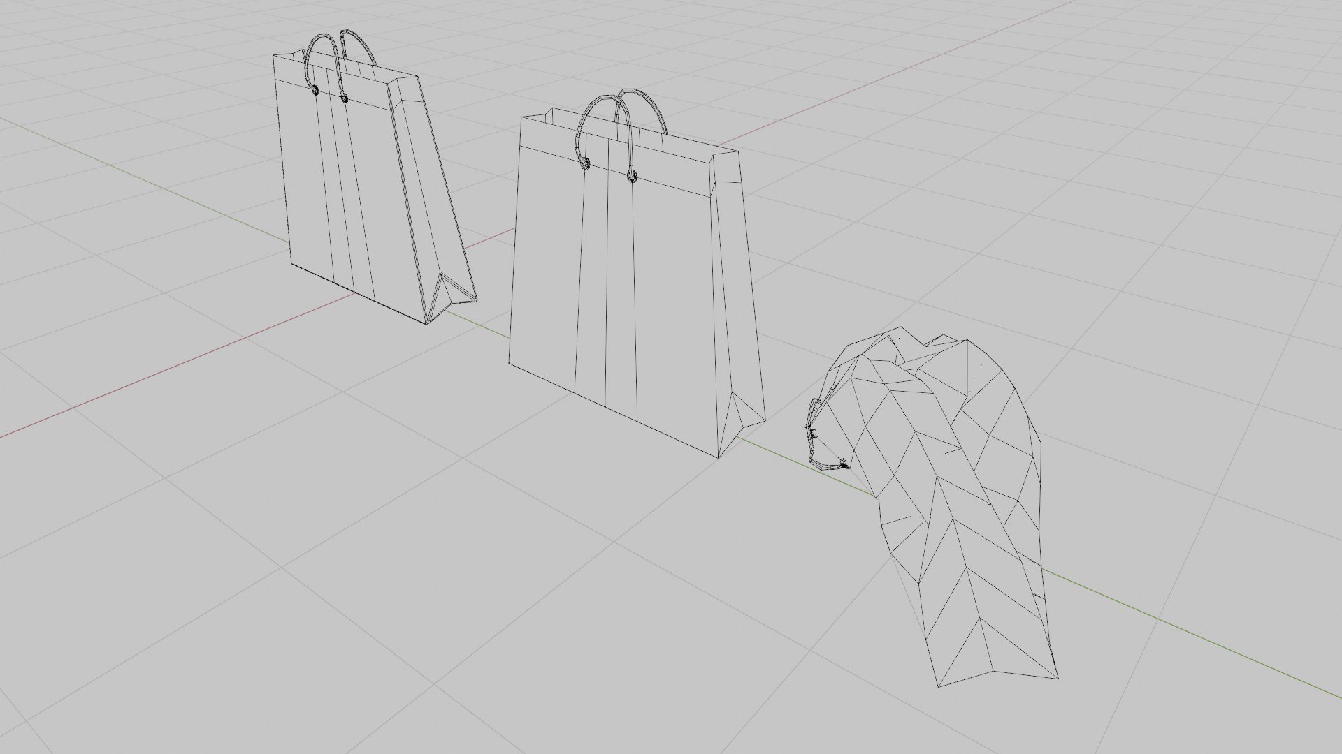 3D Model Shopping Paper Bag With Pbr Textures Clean And Dirty ...