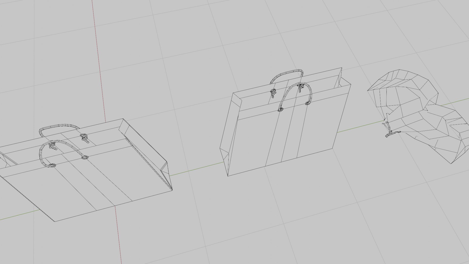 3D Model Shopping Paper Bag With Pbr Textures Clean And Dirty ...