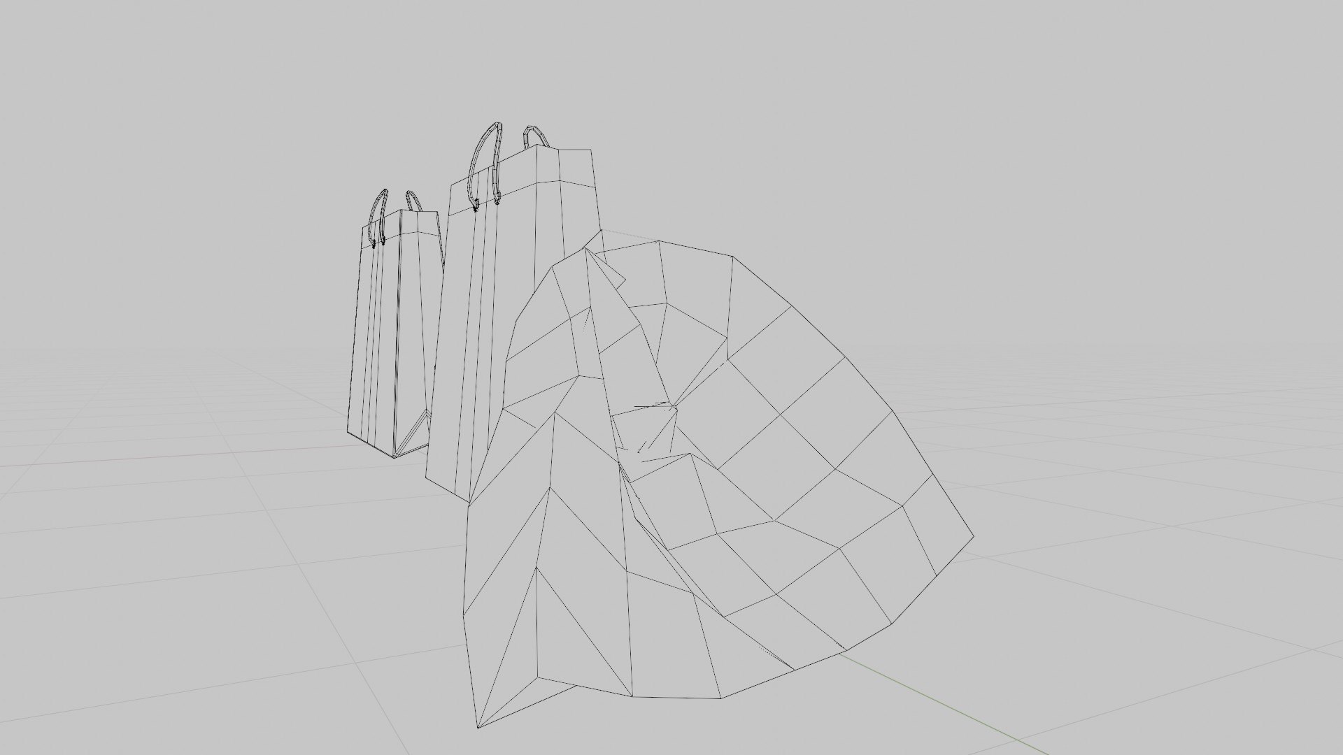 3D Model Shopping Paper Bag With Pbr Textures Clean And Dirty ...