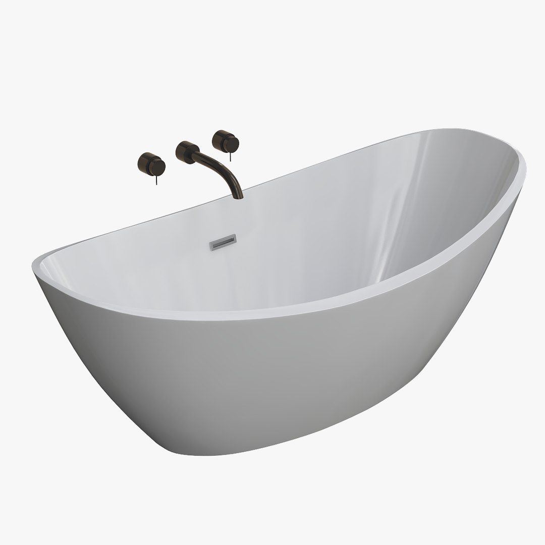 Freestanding Soaking Acrylic 3D model - TurboSquid 2010658