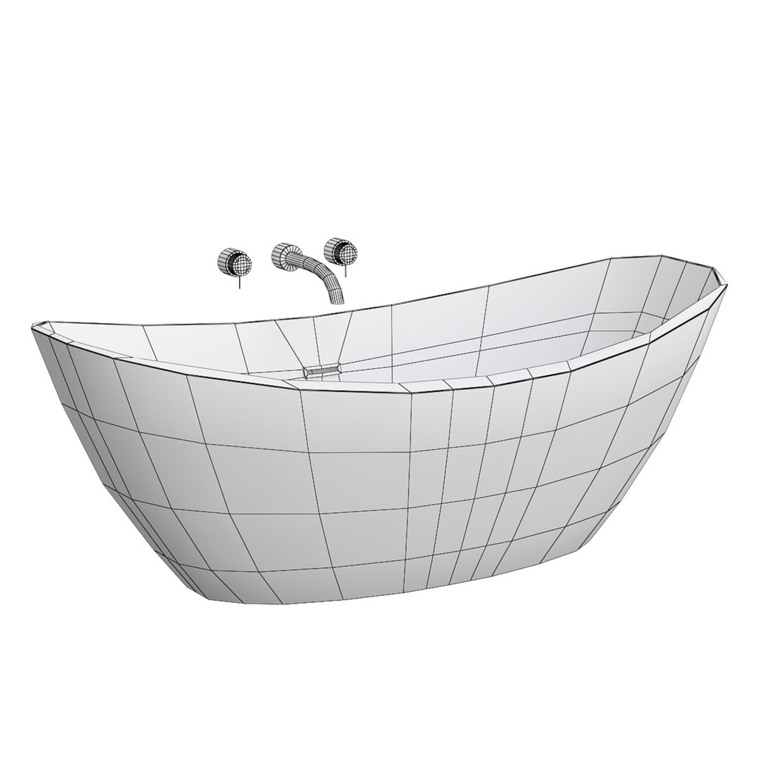 Freestanding Soaking Acrylic 3D Model - TurboSquid 2010658