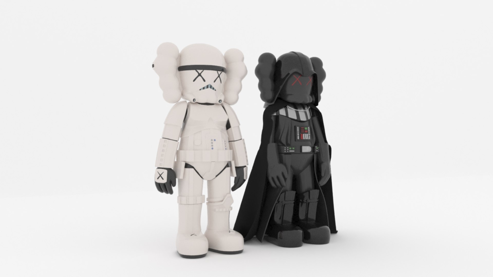 KAWS Stormtrooper Darth Vader Starwars Corona Vray 3D Model ...