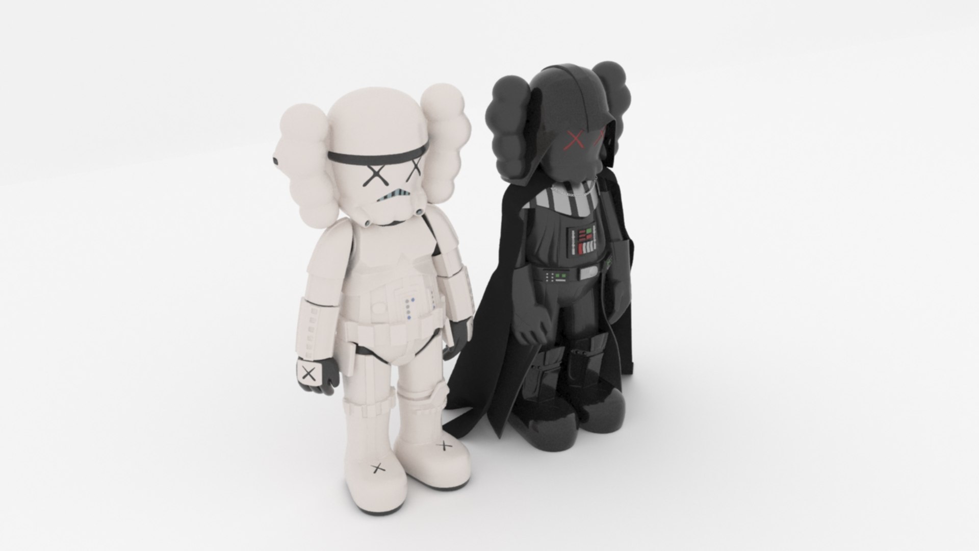 KAWS Stormtrooper Darth Vader Starwars Corona Vray 3D Model ...