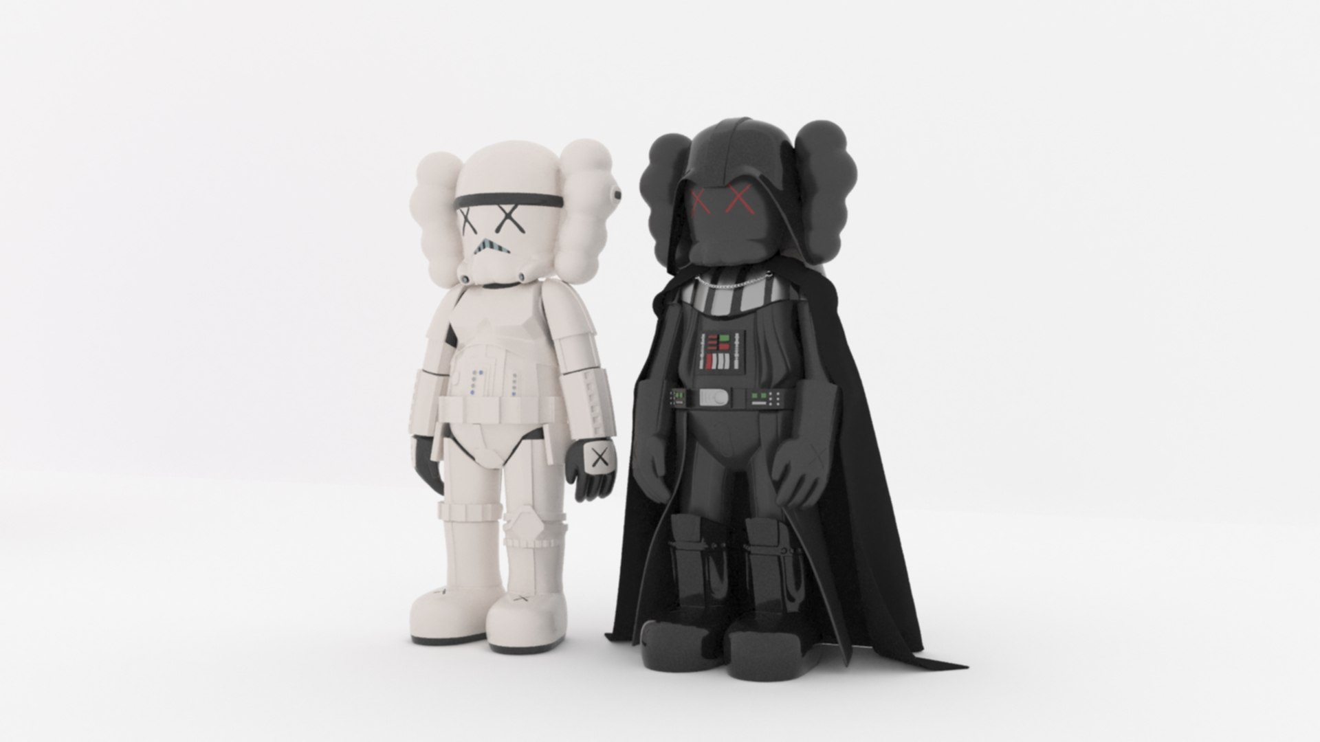 KAWS Stormtrooper Darth Vader Starwars Corona Vray 3D Model ...