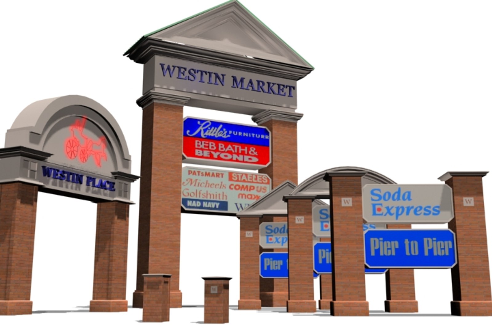 3d 3ds Landscape Signage