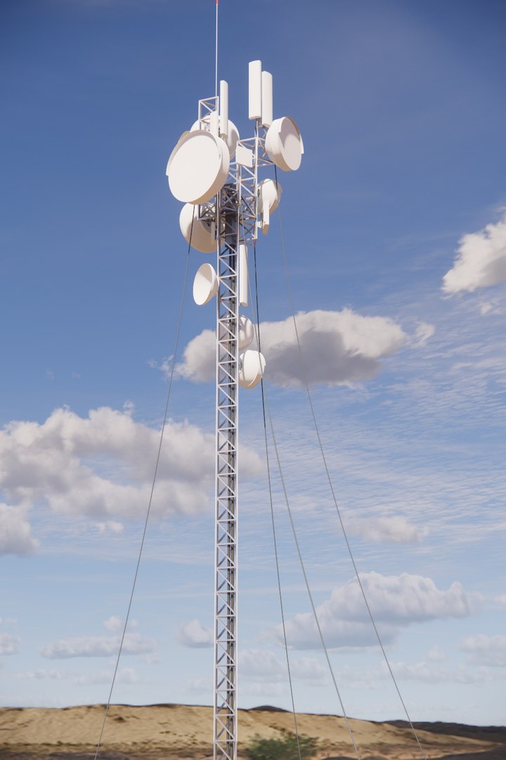 Sci-fi Telecom Tower 3D - TurboSquid 1864015