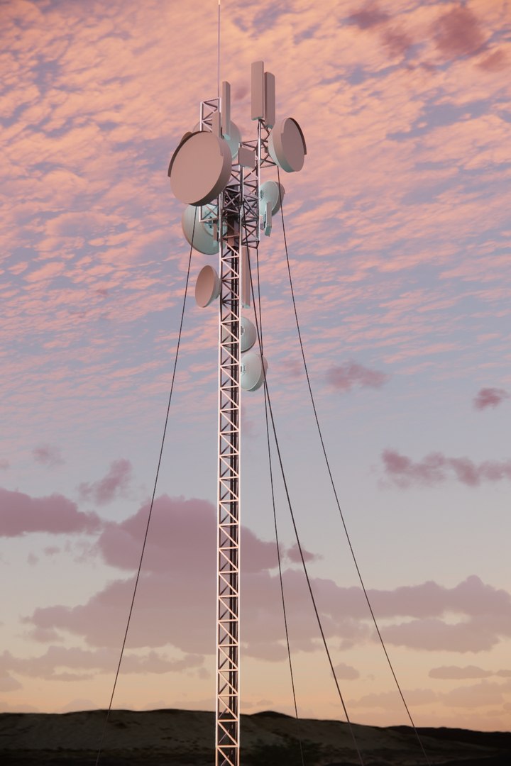 Sci-fi Telecom Tower 3D - TurboSquid 1864015