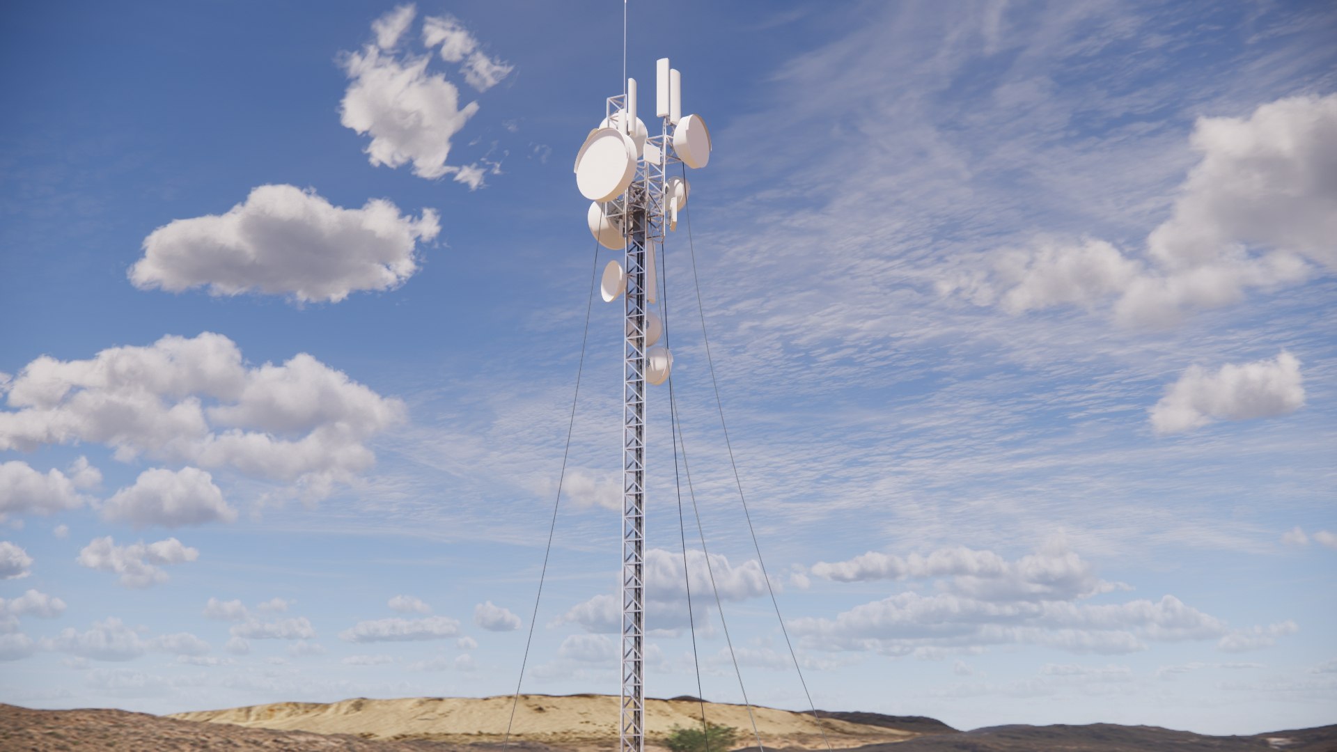 Sci-fi Telecom Tower 3D - TurboSquid 1864015