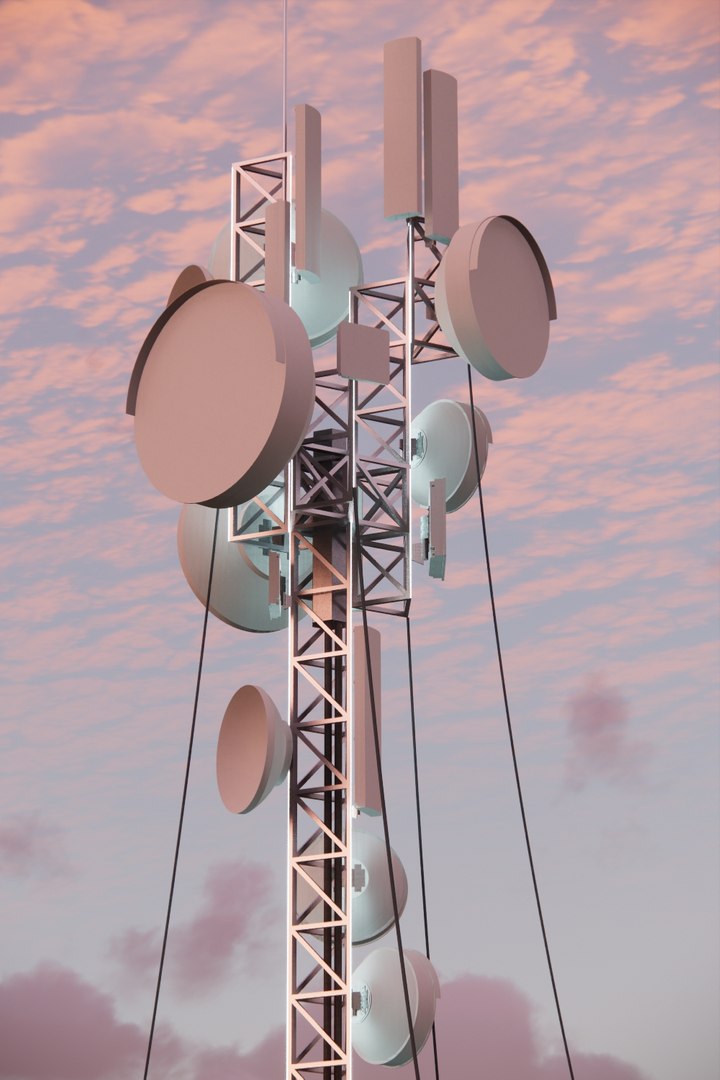Sci-fi Telecom Tower 3D - TurboSquid 1864015