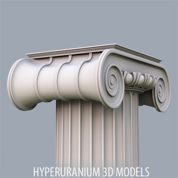 classic columns 3d max