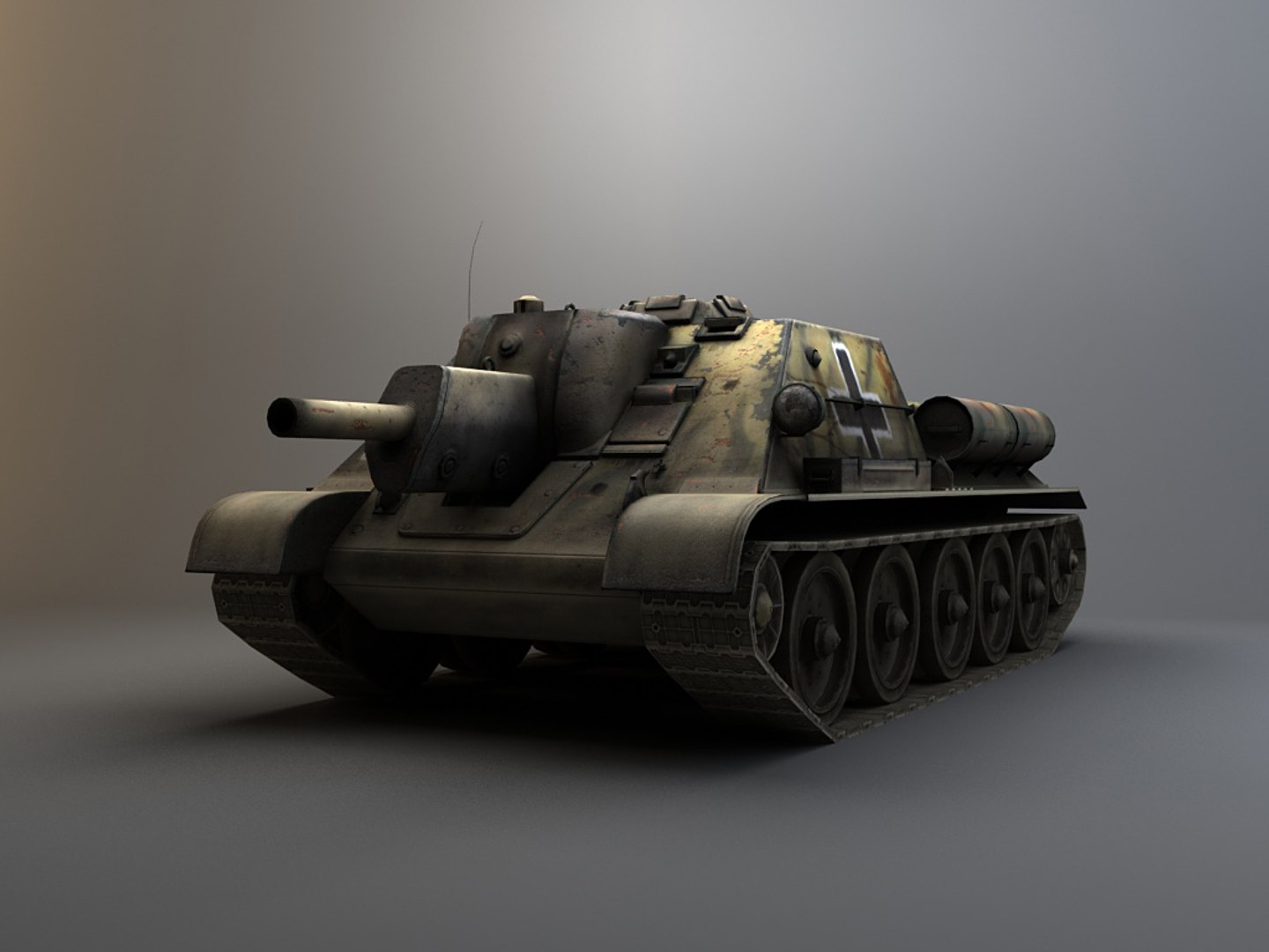 Su122 Tank 3d Model