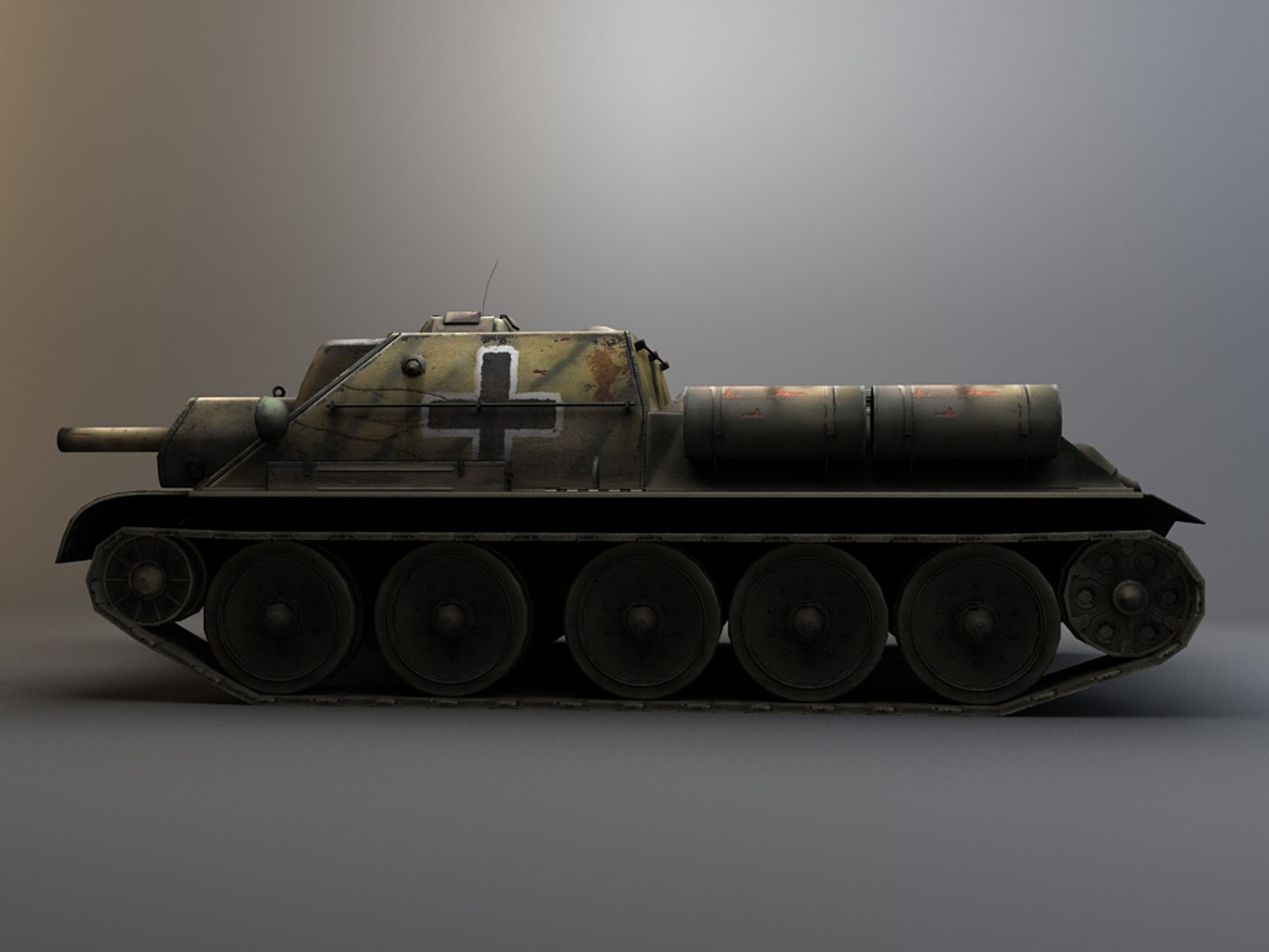 Su122 Tank 3d Model
