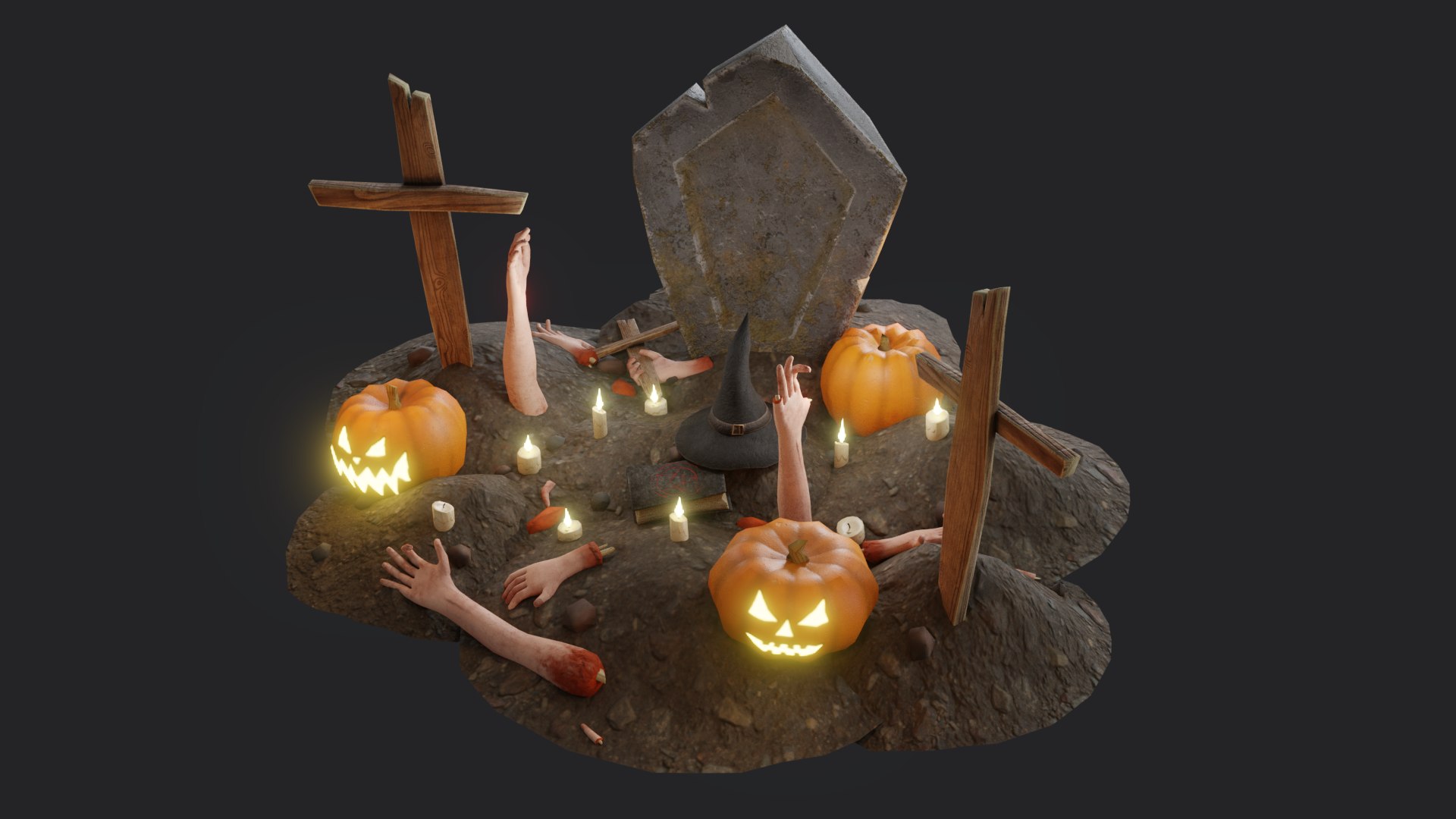 3D Halloween Pack - TurboSquid 1762604