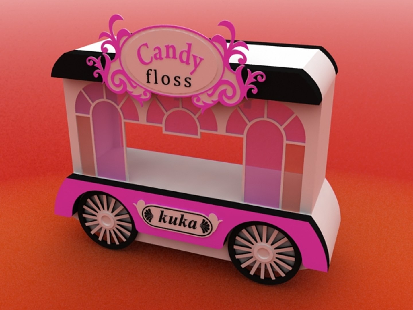 Candy Cart 3d Model