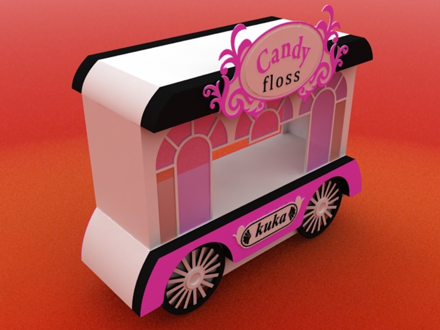 Candy Cart 3d Model