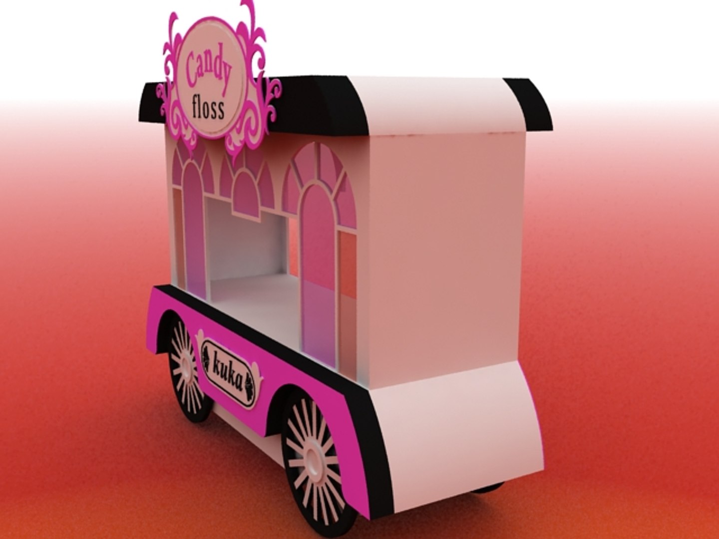 Candy Cart 3d Model