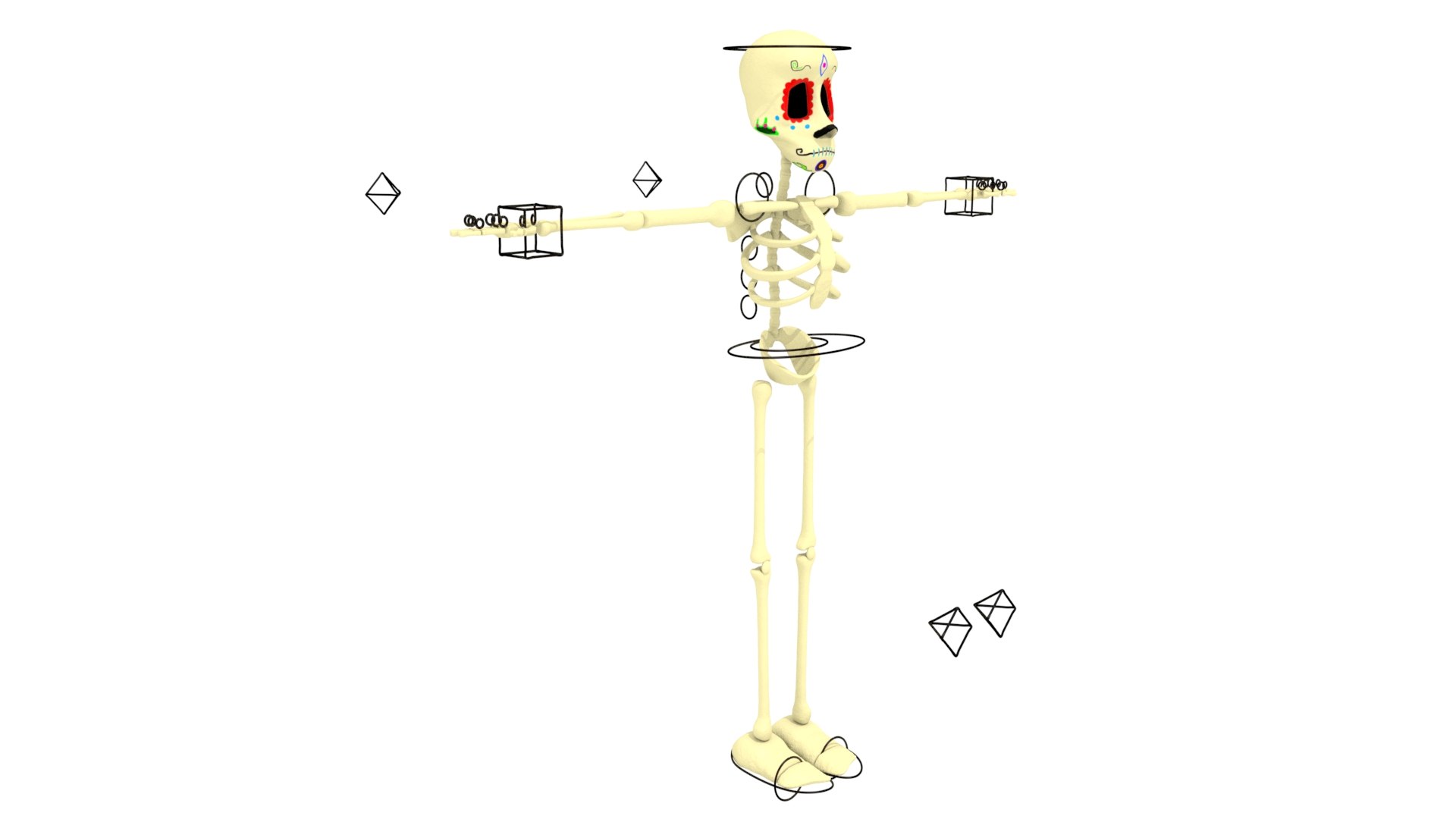 Bones Character Rigged For Maya 3D Model And Animation 3D Model 3D ...