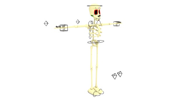 Bones character Rigged for Maya 3D Model and Animation 3D model 3D ...