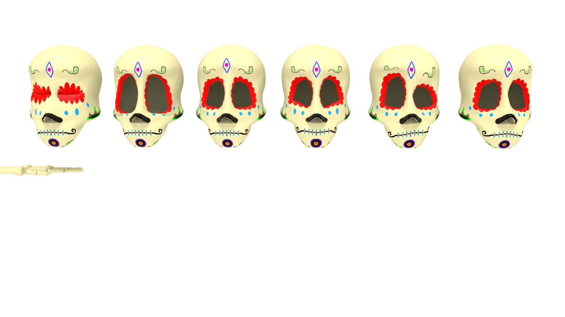 Bones Character Rigged For Maya 3D Model And Animation 3D Model 3D ...